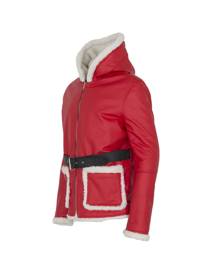 Christmas Santa Claus Leather Jacket Costume