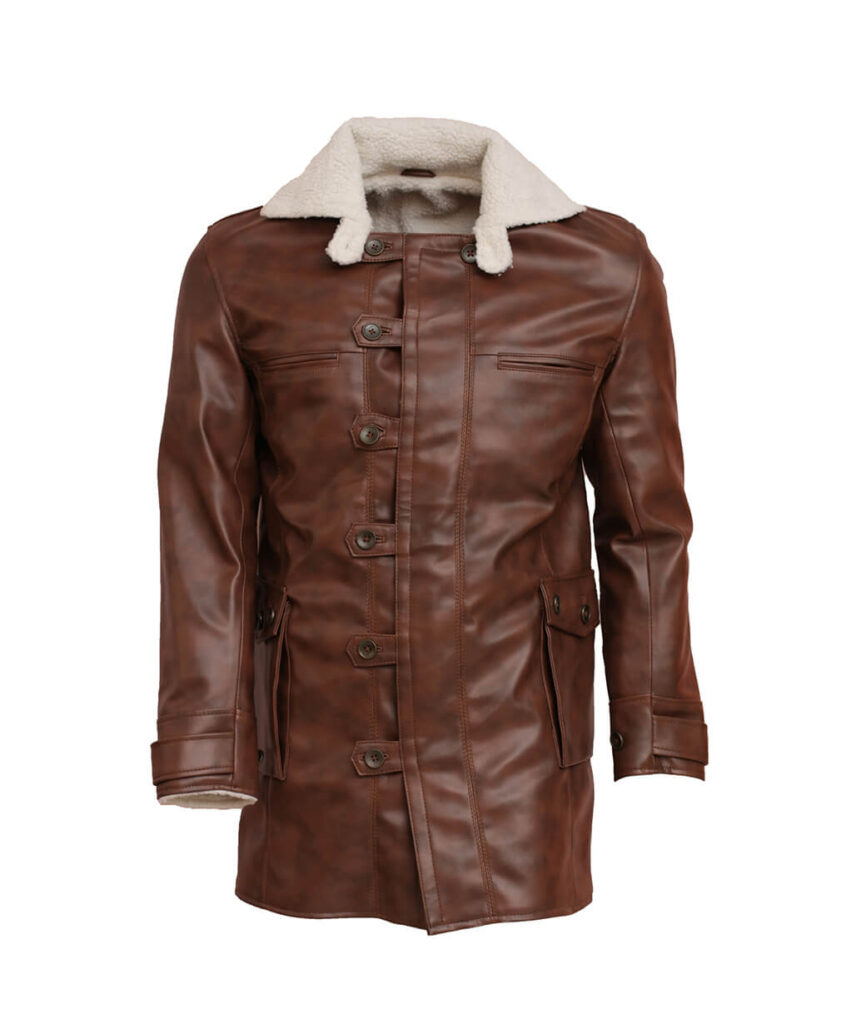 The Dark Knight Rises Bane Brown Faux Leather Coat