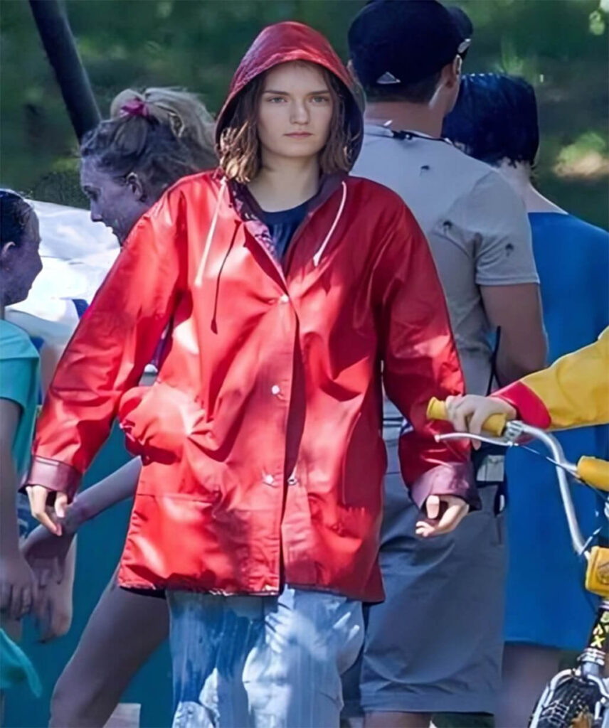 Eleven Stranger Things Red PU Leather Coat
