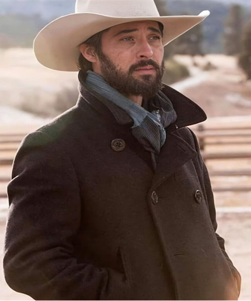 Yellowstone Walker Black Wool Peacoat