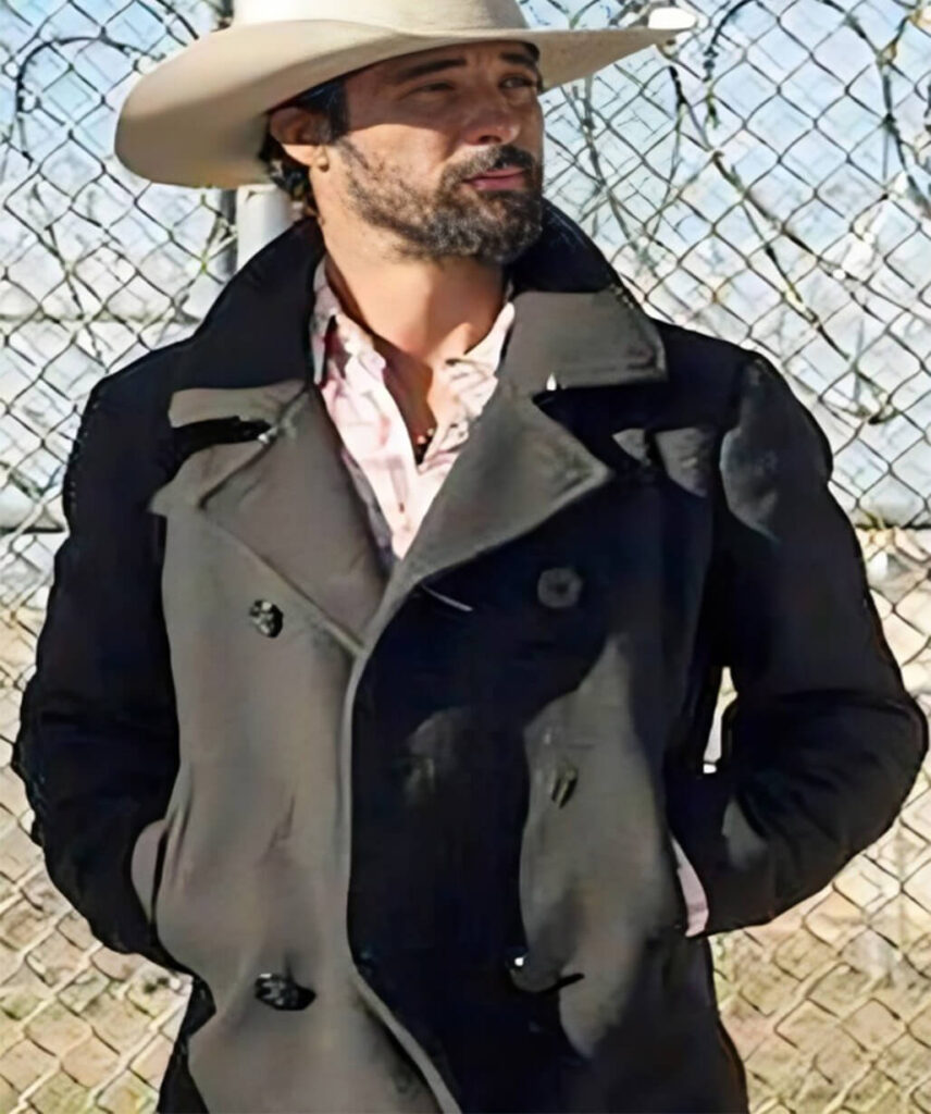 Yellowstone Walker Black Wool Peacoat
