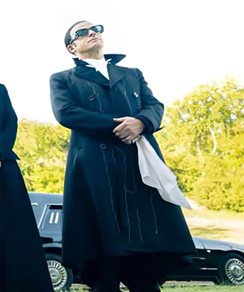 Beetlejuice Beetlejuice 2024 Justin Theroux Black Coat