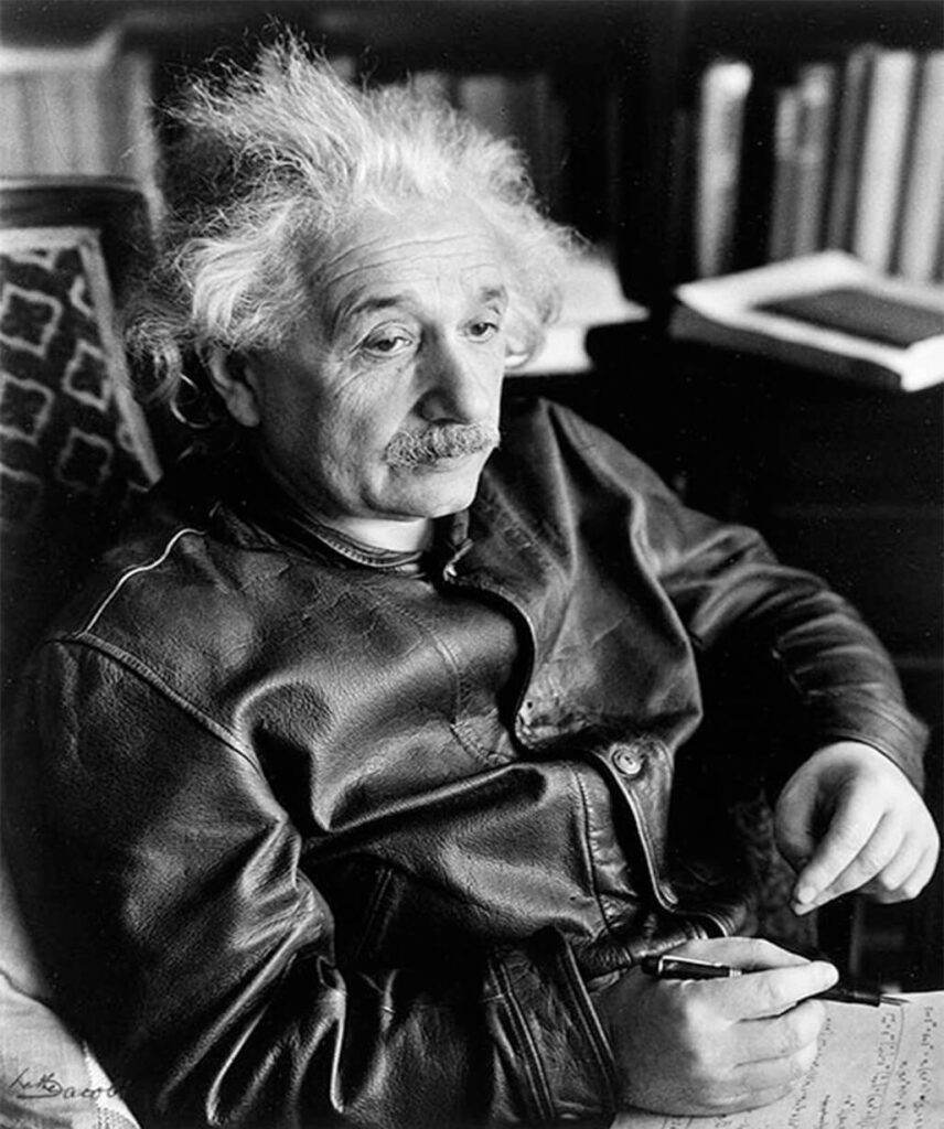 Albert Einstein Black Leather Jacket
