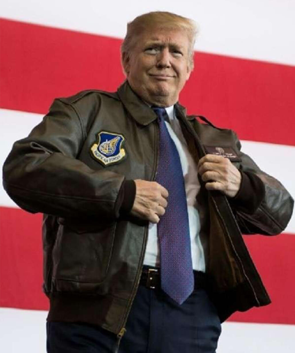 Donald Trump A2 Flight Brown Leather Jacket