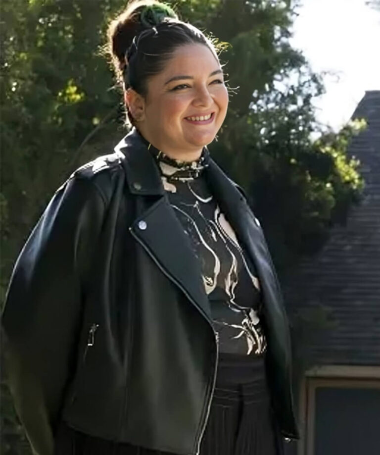 Hacks S03 Kayla Schaeffer Black Leather Jacket
