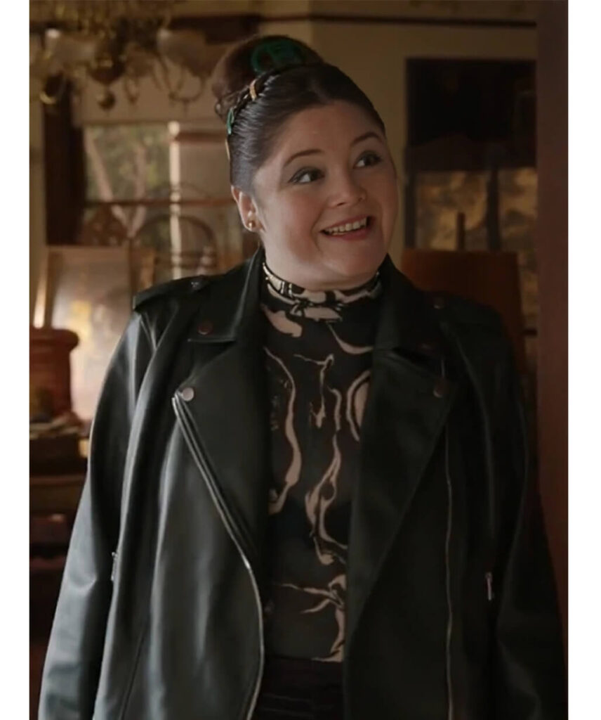 Hacks S03 Kayla Schaeffer Black Leather Jacket