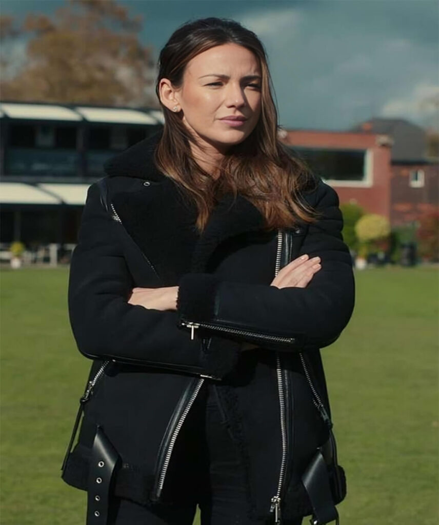 Fool Me Once Maya Stern Black Shearling Suede Jacket