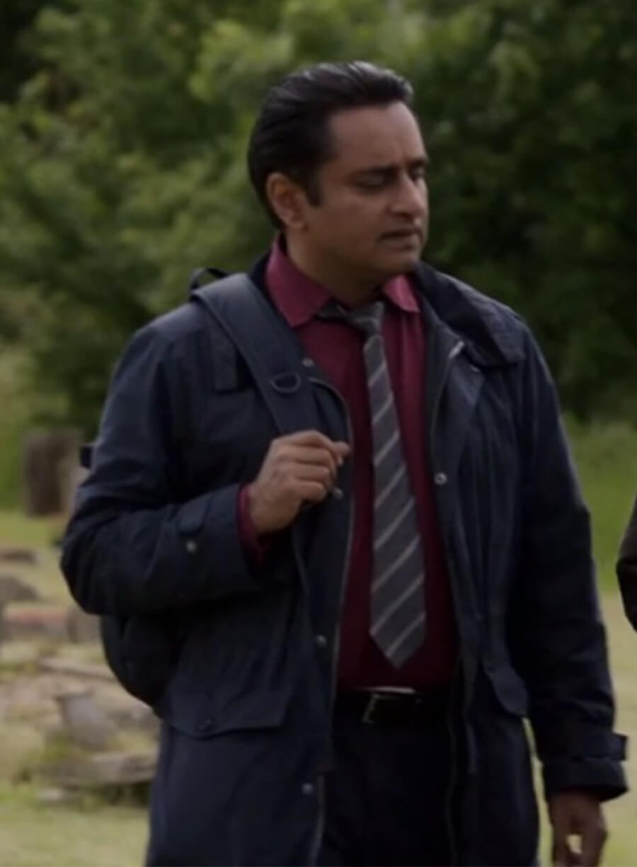Sanjeev Bhaskar Unforgotten Sunil Sunny Grey Jacket