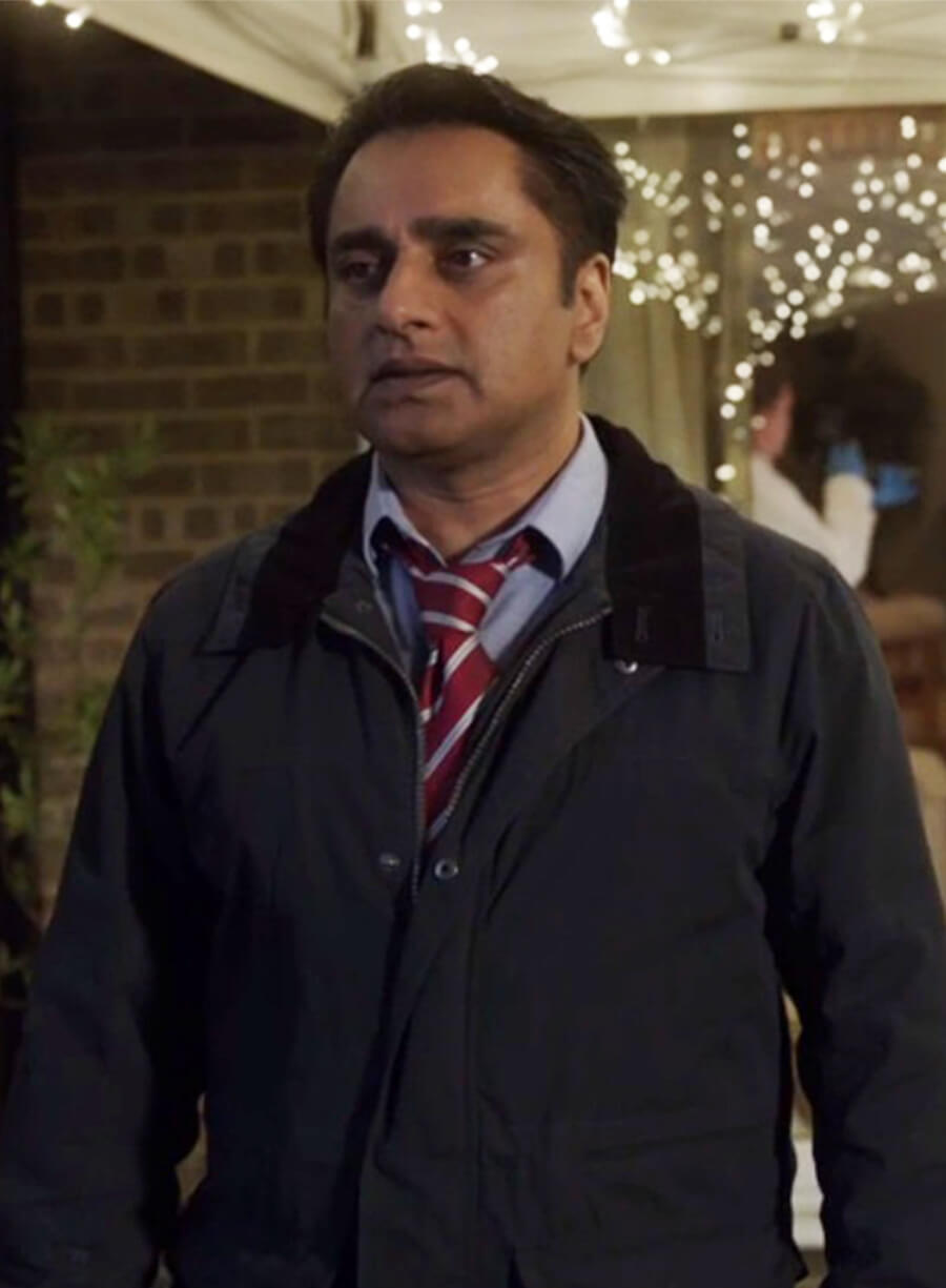 Sanjeev Bhaskar Unforgotten Sunil Sunny Grey Jacket